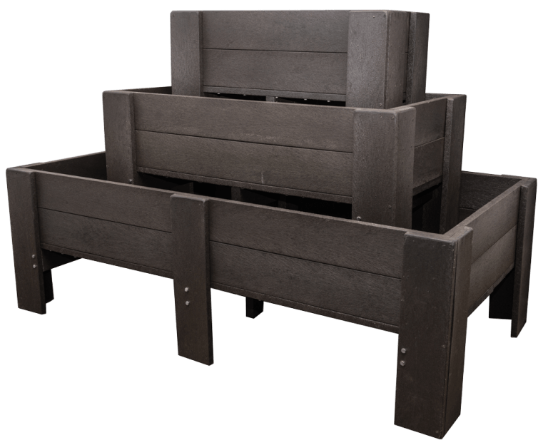 Recycled Plastic Flower Boxes - Green Plastic Wood