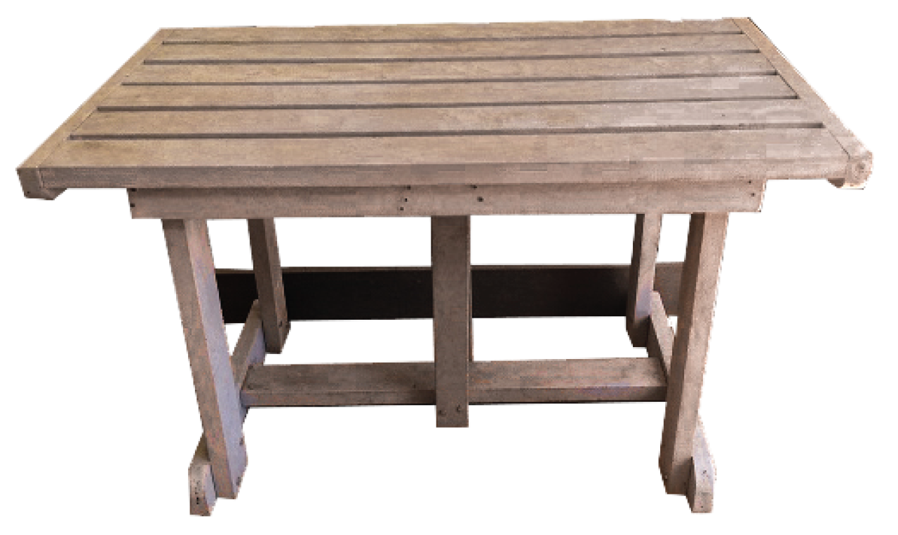 Recycled Plastic Freestanding Tables - Green Plastic Wood