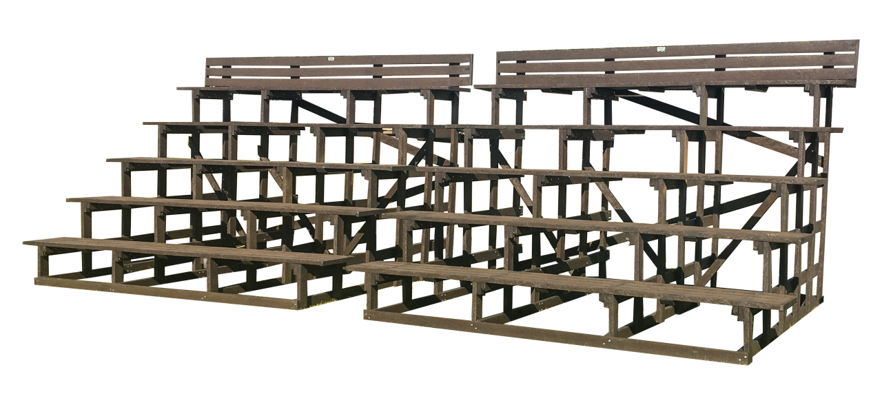 Recycled Plastic Grand Stands - Green Plastic Wood